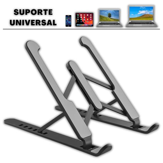 Suporte Apoio De Notebook Laptop Compacto Articulado Preto - Online - Suporte para Notebook ...