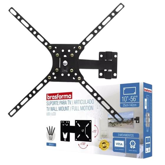 Suporte ARTICULADO para TV LED, LCD, Plasma, 3D e Smart TV de 10” a 56 ...
