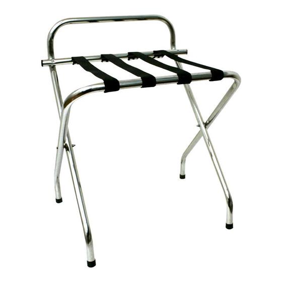 Suporte banco de mala maleiro hotel em inox com encosto - Roddex ...