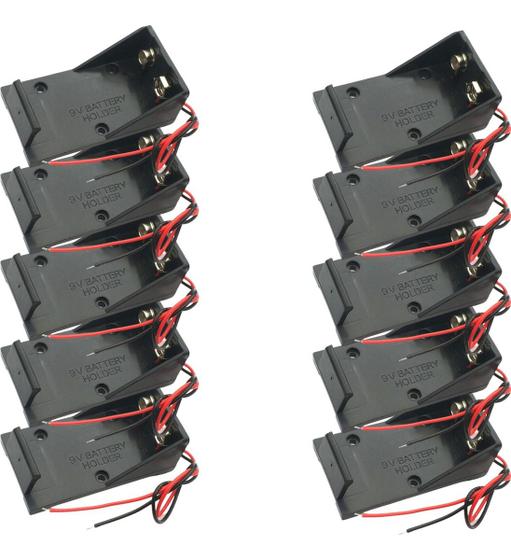 Suporte Case Para Bateria 9V Com Rabicho Ideal para Robótica e Arduino ...