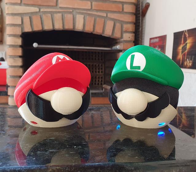 Suporte compatível com Alexa Echo Dot 4 - Tema Mario Ou Luigi - CEO 3D ...