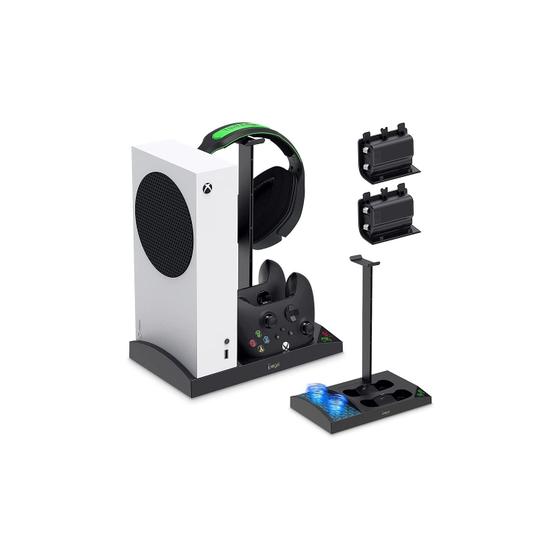 Suporte de carregador Xbox Series S com ventilador, 2 baterias recarregáveis - Lightbek Official ...
