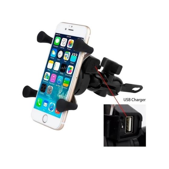 Suporte De Celular Para Moto Com Carregador USB Spider Aranha Motoboy ...