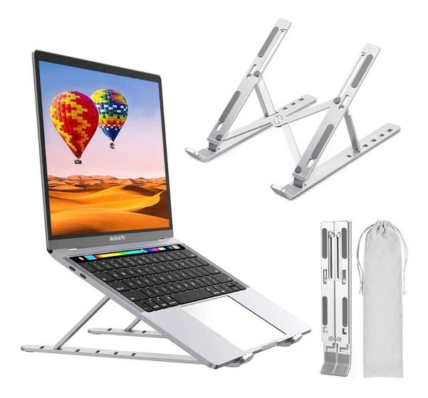 Suporte De Notebook De Alumínio Articulado Ajustável Regulável Dobrável ...