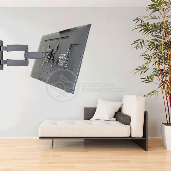 Suporte de TV Articulado para Painel e Parede LED LCD Plasma Oled 3D de 14" à 42" Polegadas 302W ...