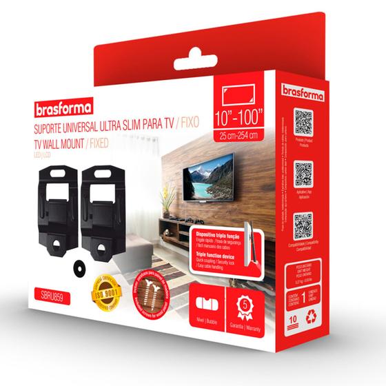 Suporte Fixo Universal Para Parede Hack Painel - Brasforma - Suporte para TV Fixo - Magazine Luiza