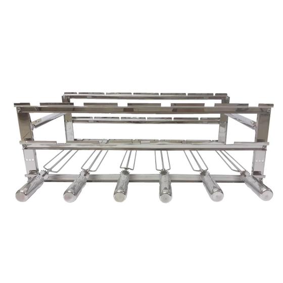 Suporte Inox Kit 6 Espetos - Super Metal Rio - Espeto - Magazine Luiza