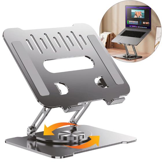 Suporte Mesa Apoio Base Stand Notebook Articulado Ajustável Ergonômico ...