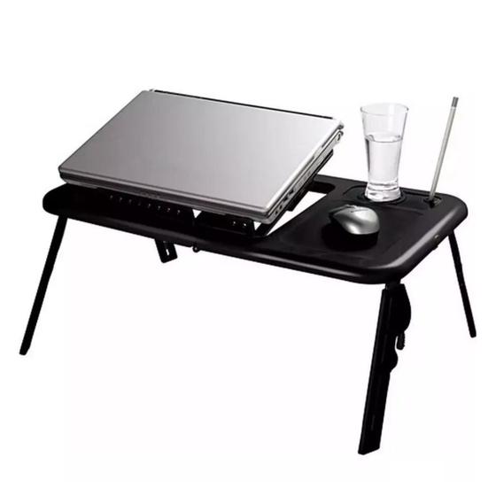 Suporte Mesa Articulada Para Notebook Com Cooler - Tomate - Suporte ...