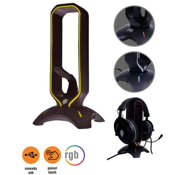 Suporte microfone gamer led rgb bungee e hub squad sg100 oex - OEX GAME ...