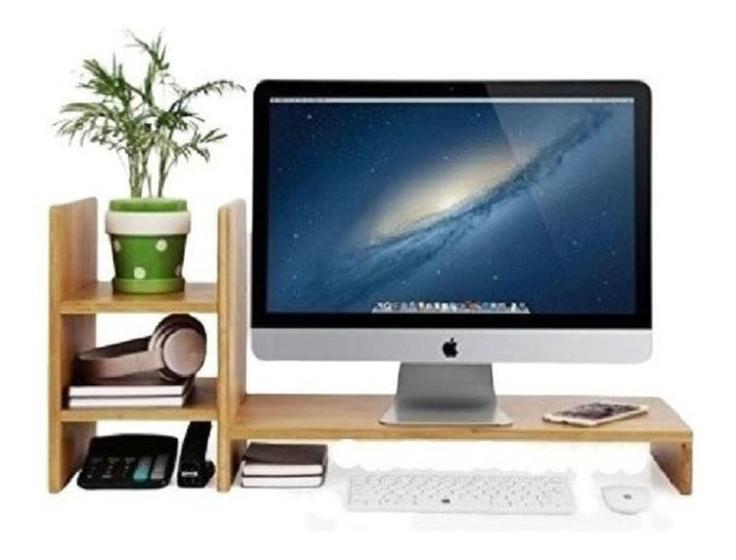 Suporte Monitor E Tv Base Apoio Mesinha Em Madeira Maciça - Do Porto ...