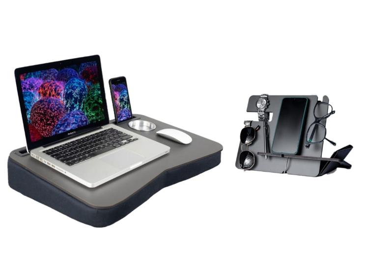 Suporte Notebook Mesa De Colo E Suporte Celular Multiuso Kit - IGLIZ ...