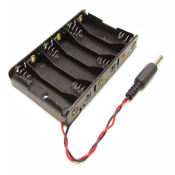 Suporte para 6 pilhas AA com Plug P4 para Arduino - Eletrogate - Pilhas ...