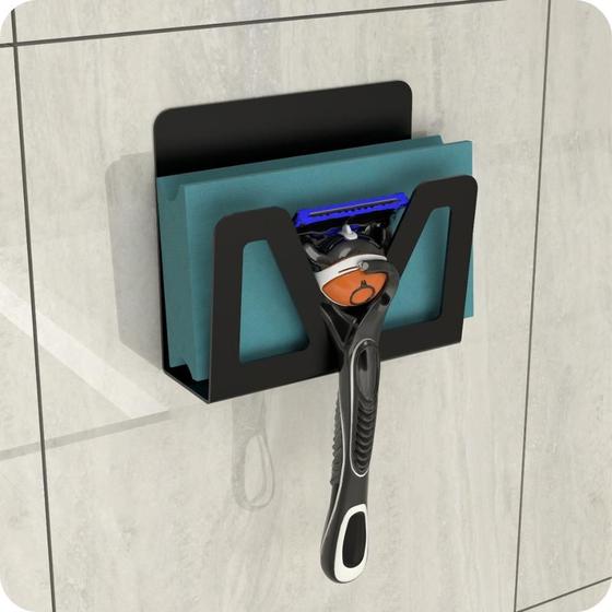 Suporte Para Lamina de Barbear Porta Gilete Preto ELG - MetalCromo ...