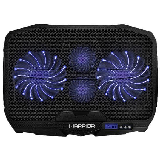 Suporte para Notebook com Cooler INGVAR Gamer LED AZUL e 4 Ventoinhas ...