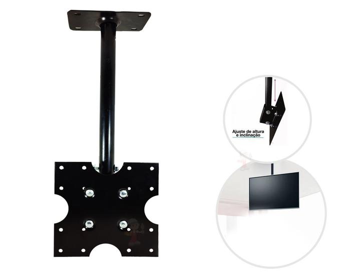 Suporte Para tv de Teto Giratório 360 de 32" até 65" polegadas 40kg prime tech - Suporte para TV ...
