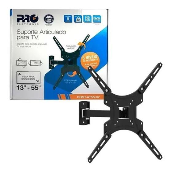 Suporte Tv Proeletronic Articulado 13 - 55" Pqst-At55/02 - Suporte para ...