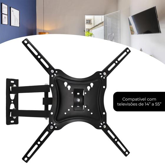 Suporte Tv Tri-articulado Lcd Led 14 A 55 Polegadas Hdl117b2 - RY ...