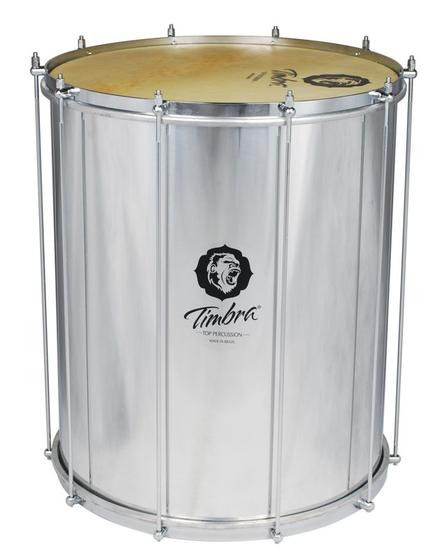 Surdo samba 18 polegadas x 55 cm alumínio com aro cromado - Timbra - Bateria e Percussão ...