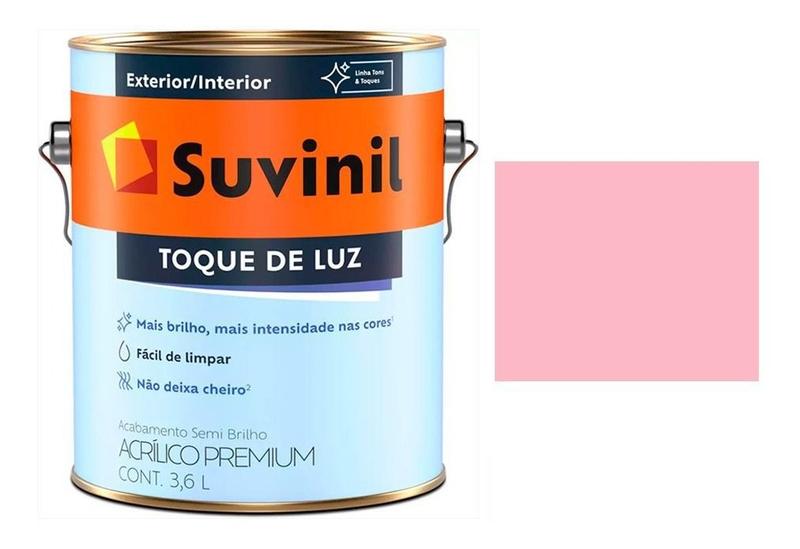 Suvinil Semi Brilho Toque De Luz Acrilico Lavável Rosa Balé 3,6l ...
