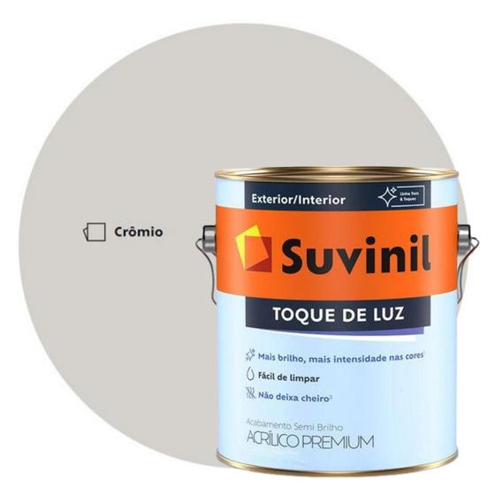 Suvinil Tinta Acrílico Semi Brilho Cor Cromio 3,2/3,6l - Tinta para ...