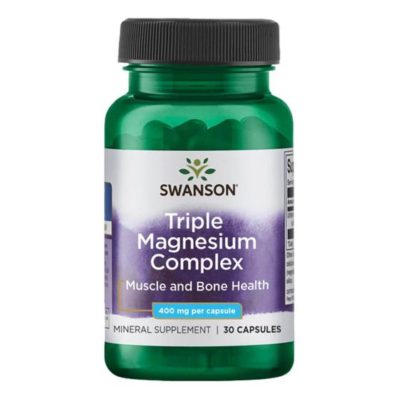 Swanson Triple Magnesium Complex 400mg - 30 Cápsulas - Vitaminas A-Z ...