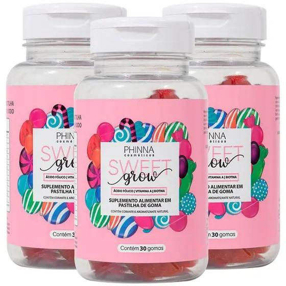 Sweet Grow Vitamina Para Cabelos e unhas 90 Dias - phinna cosméticos ...