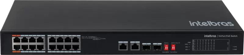 Switch 16P Fast PoE 2P Giga 2P SFP Combo SF 1822 Hi-PoE - Intelbras ...
