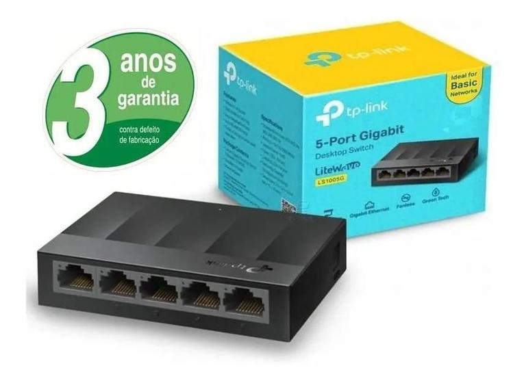 Switch De Mesa 5 Portas Gigabit 10/100/1000 - TP-Link - Switch ...