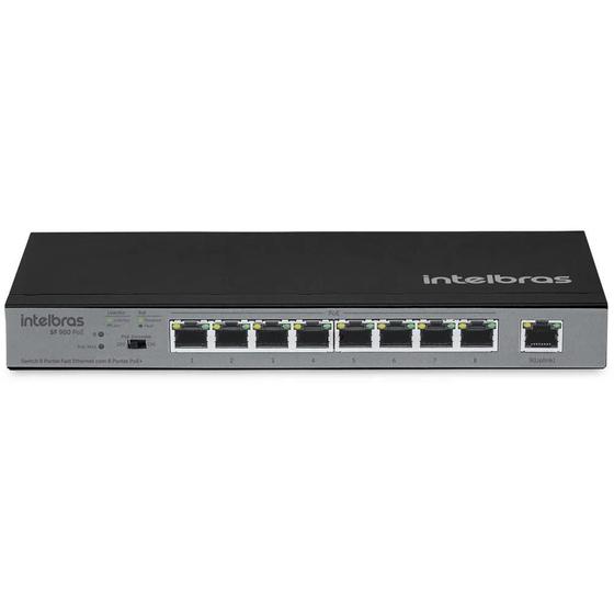 Switch Ethernet 8 Portas PoE + 1 Porta RJ45 SF 900 POE - INTELBRAS ...