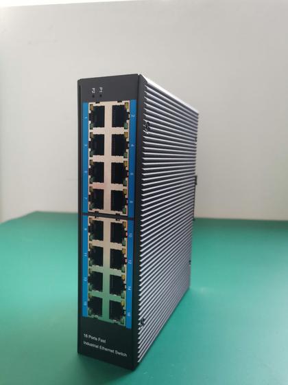 Switch industrial Fast Ethernet 16 portas 10/100 Mb Montagem trilho DIN ...