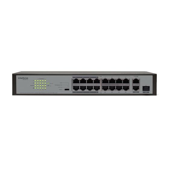Switch Intelbras 16 Portas 10/100 POE + 2 Gigabit + 1 SFP SF 1821 POE ...