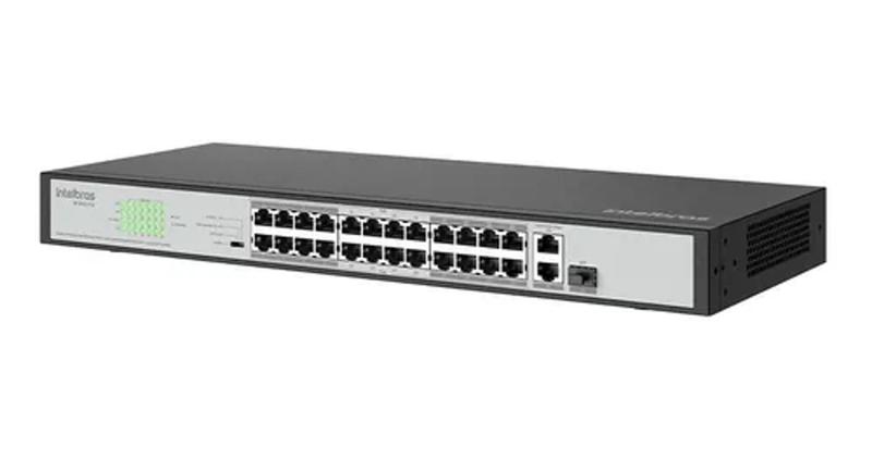 Switch Intelbras 24 Portas Fast Poe +2pgiga E 1p Sfp Sf 2421 - Switch ...