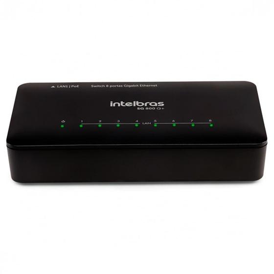 Switch Intelbras SG 800Q+, 10/100/1000 Mbps, Fast Ethernet, 8 Portas ...