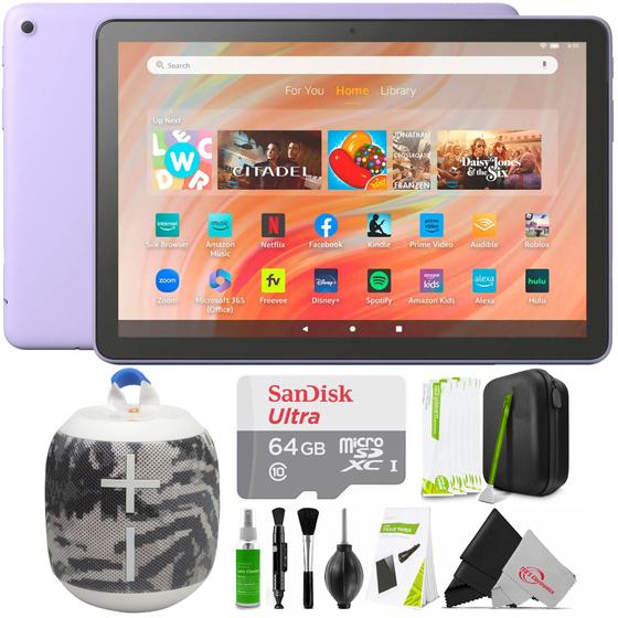 Tablet Amazon Fire HD 10 10.1 32GB lilás+alto-falante + 64GB - Tablets ...