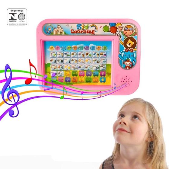 Tablet Brinquedo Infantil Educativo Alfabetização Cor Rosa - Compre Já ...