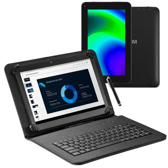 Tablet com teclado 32GB p/ Estudo Trabalho portátil + Fone e Caneta ...