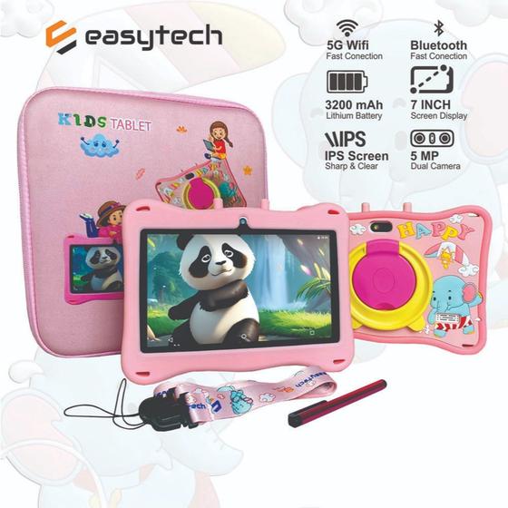 Tablet Infantil Android 4 De Ram 64GB Wi-Fi 4G/5G Kit Maleta - EASY ...
