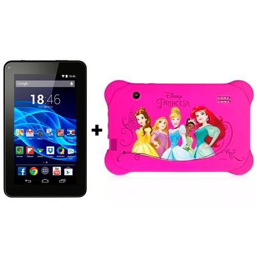 Tablet Multilaser M7s Tela 7 Android 4.4 Quad Core + Capa Disney ...