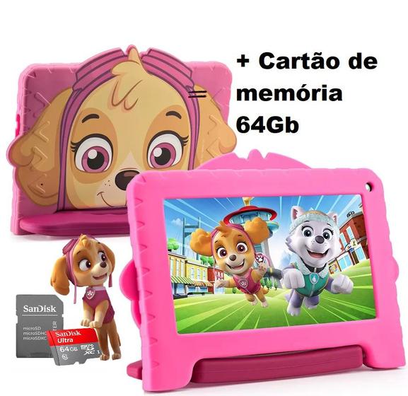 Tablet Patrulha Canina SKYE 64GB 4GB Ram + Cartão 64Gb Incluso ...