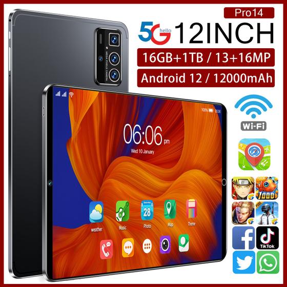 Tablet Pro14 de 10,9": 12 GB de RAM, 512 GB de ROM, 12.000 mAh ...
