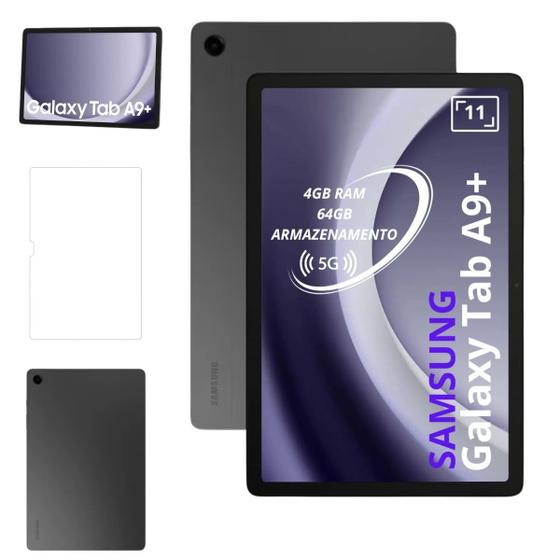 Tablet Samsung Galaxy APlus Chip 5G 64GB 4GB 11 Pol Com Película de ...
