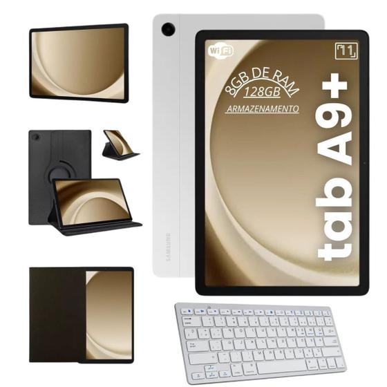 Tablet Samsung Galaxy Tab A9 128GB 8GB WiFi 11 Polegadas Com Teclado ...