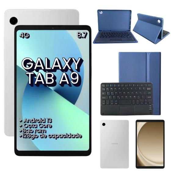 Tablet Samsung Galaxy Tab X115 128GB 8GB Chip 4g Com Capa Teclado Azul ...