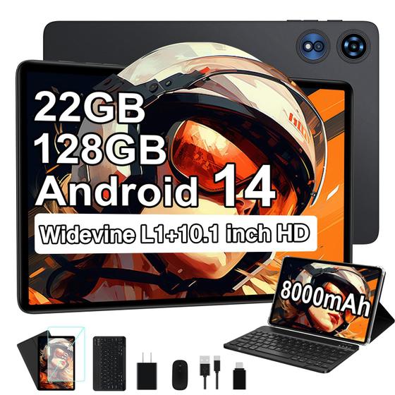 Tablet UJJ 2025 Android 14 10 polegadas 22 GB RAM 128 GB ROM 1 TB ...