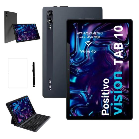 Tablet Vision 10" 4GB Ram 128GB 4G Com Capa Teclado Acompanha Pelicula ...