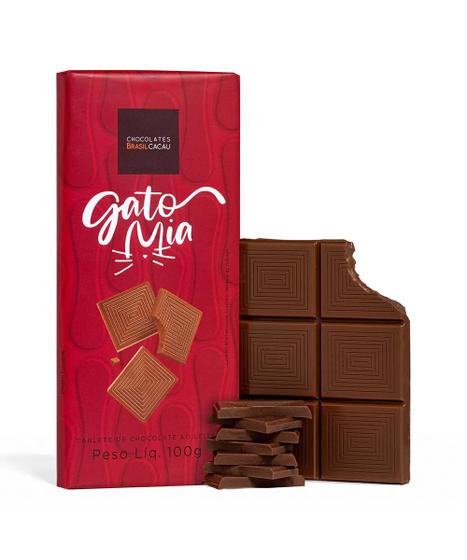 Tablete Brasil Cacau Gato Mia Chocolate ao Leite 100G - Chocolate ...