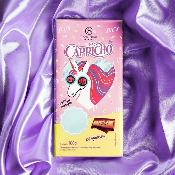 Tablete Capricho Recheado Brigadeiro 100G - Cacau Show - Chocolate ...