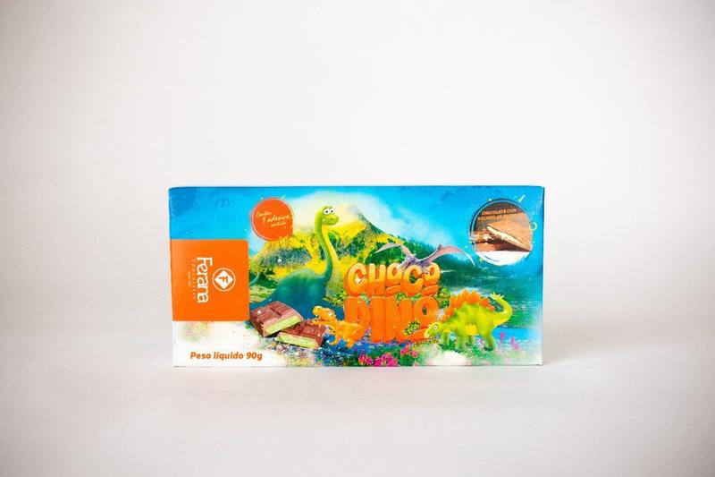 Tablete Chocodino Com Recheio De Creme De Baunilha 90g - Ferana ...