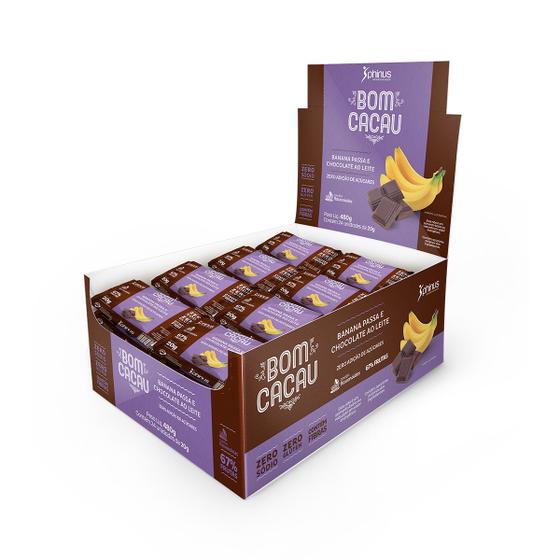 Tablete de Banana Passa Zero display com 24 un. de 20g - Phinus - Barra ...